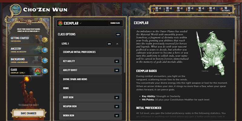 Pathfinder NEXUS | Resources | War of Immortals Class Playtest