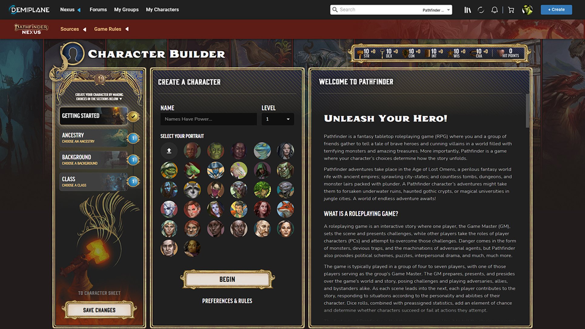 Pathfinder NEXUS | Your Online Pathfinder Companion | Demiplane