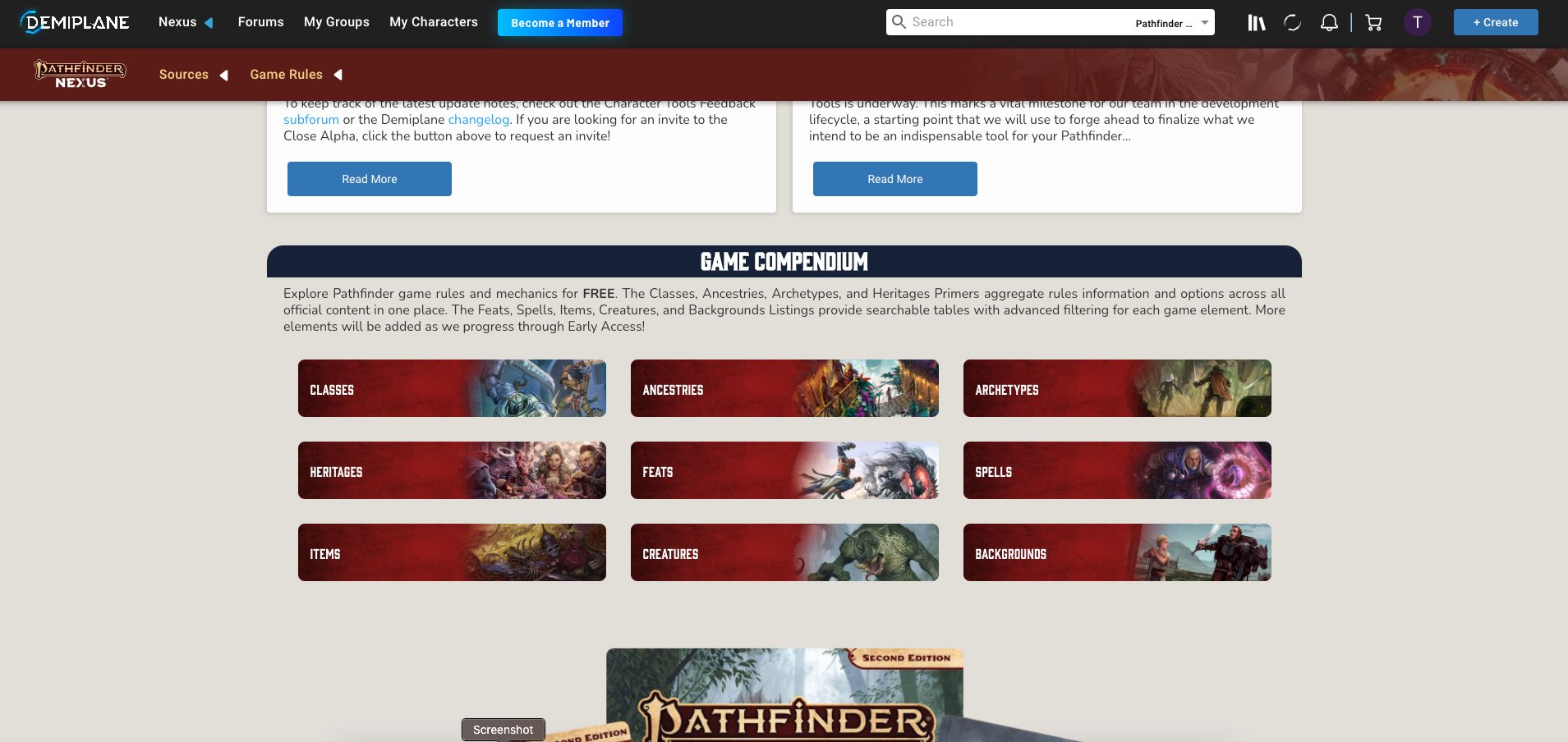 Pathfinder NEXUS | Your Online Pathfinder Companion | Demiplane