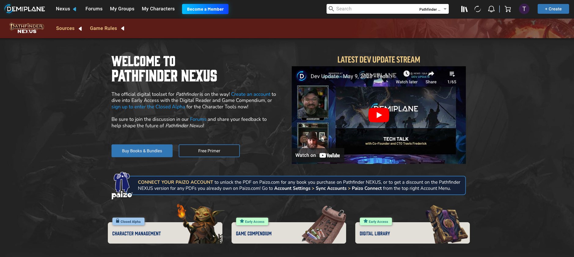 Pathfinder NEXUS | Your Online Pathfinder Companion | Demiplane